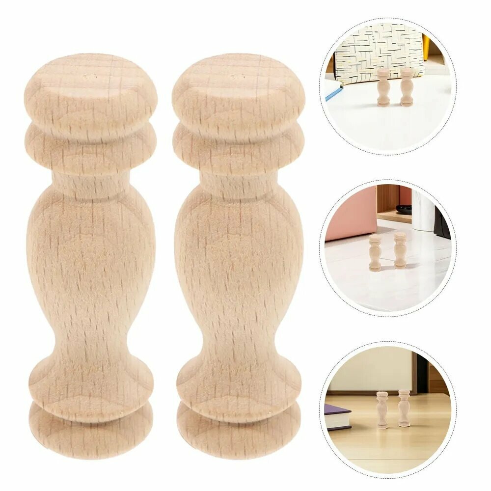 Набор из 20 деревянных балясин для перил с римским декором из натурального дерева для дома