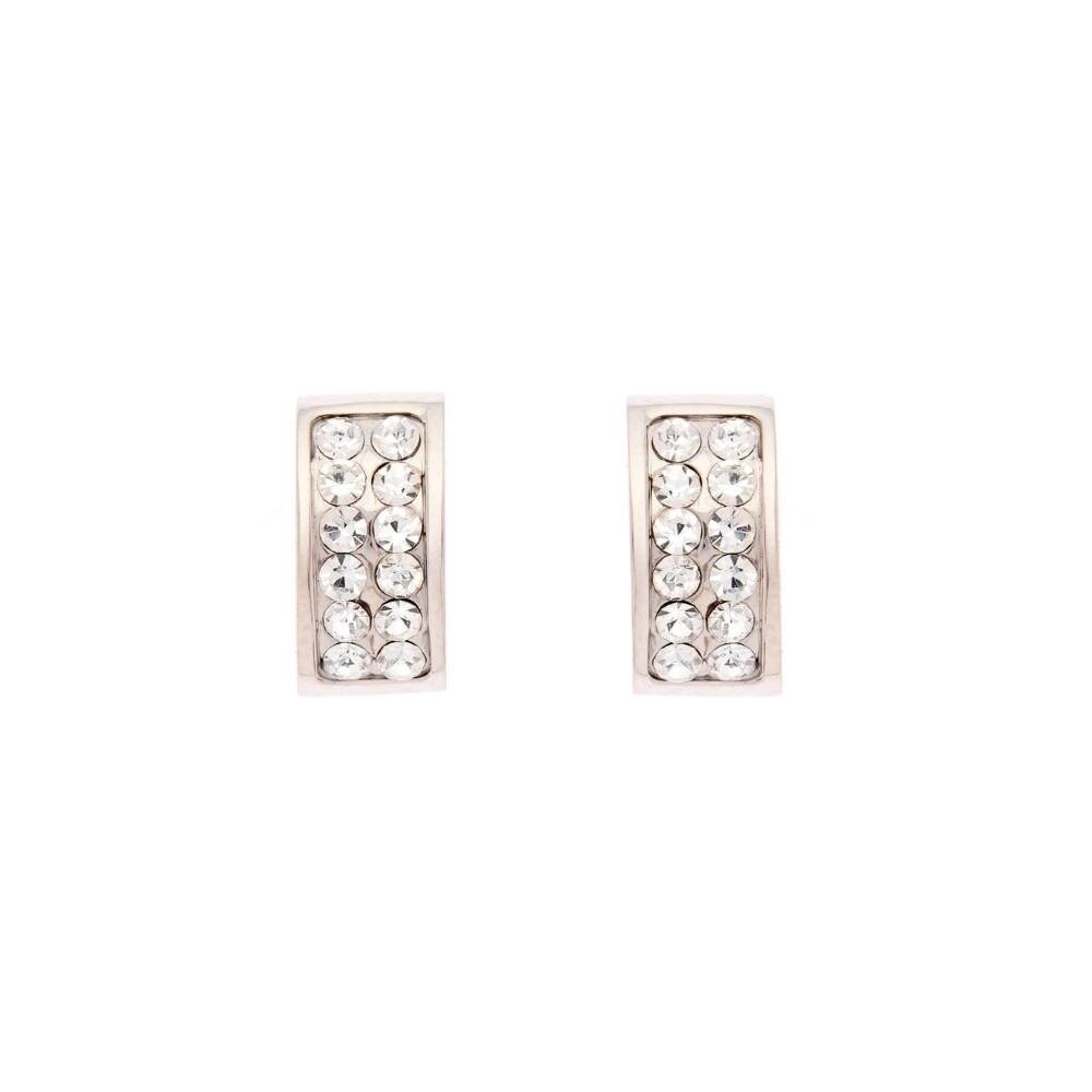 Серьги пусеты, кристаллы Swarovski