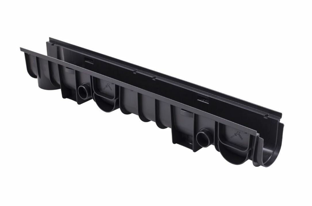 Канал водоотводный 110 (черный) Альта-Профиль 1015х138х150мм