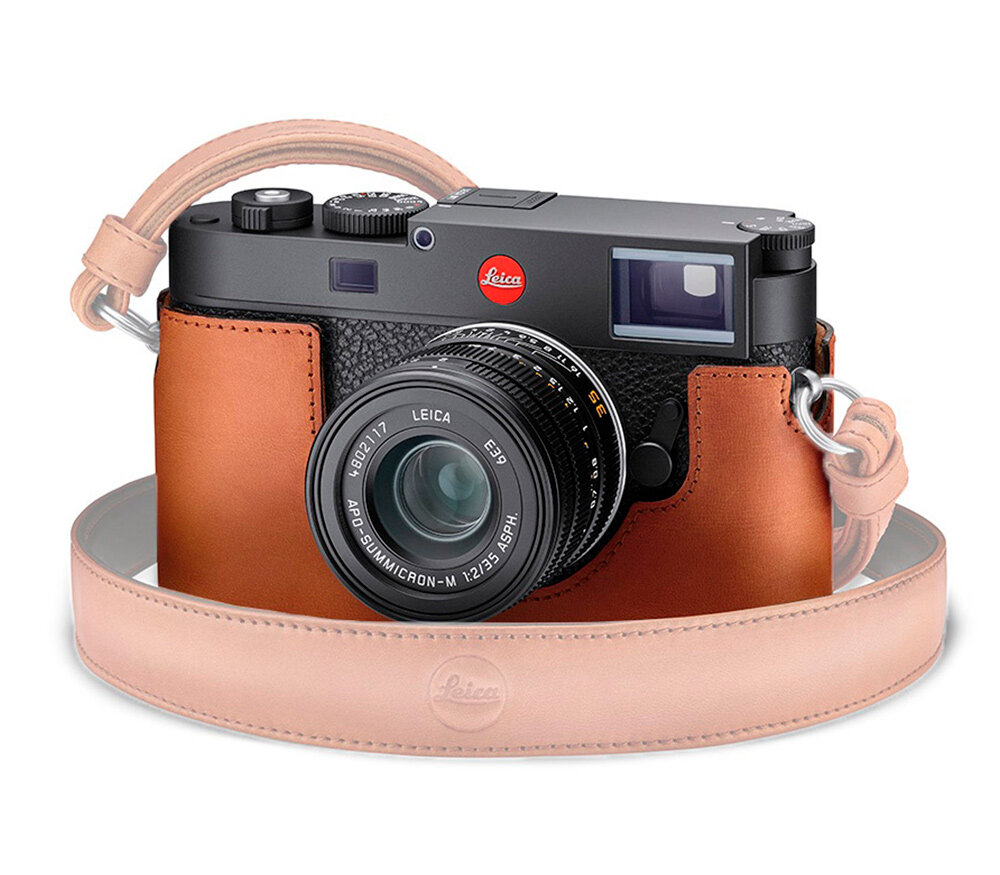 Чехол Leica Protector для M11, коричневый, натуральная коричневая кожа, с отсеком для личных вещей