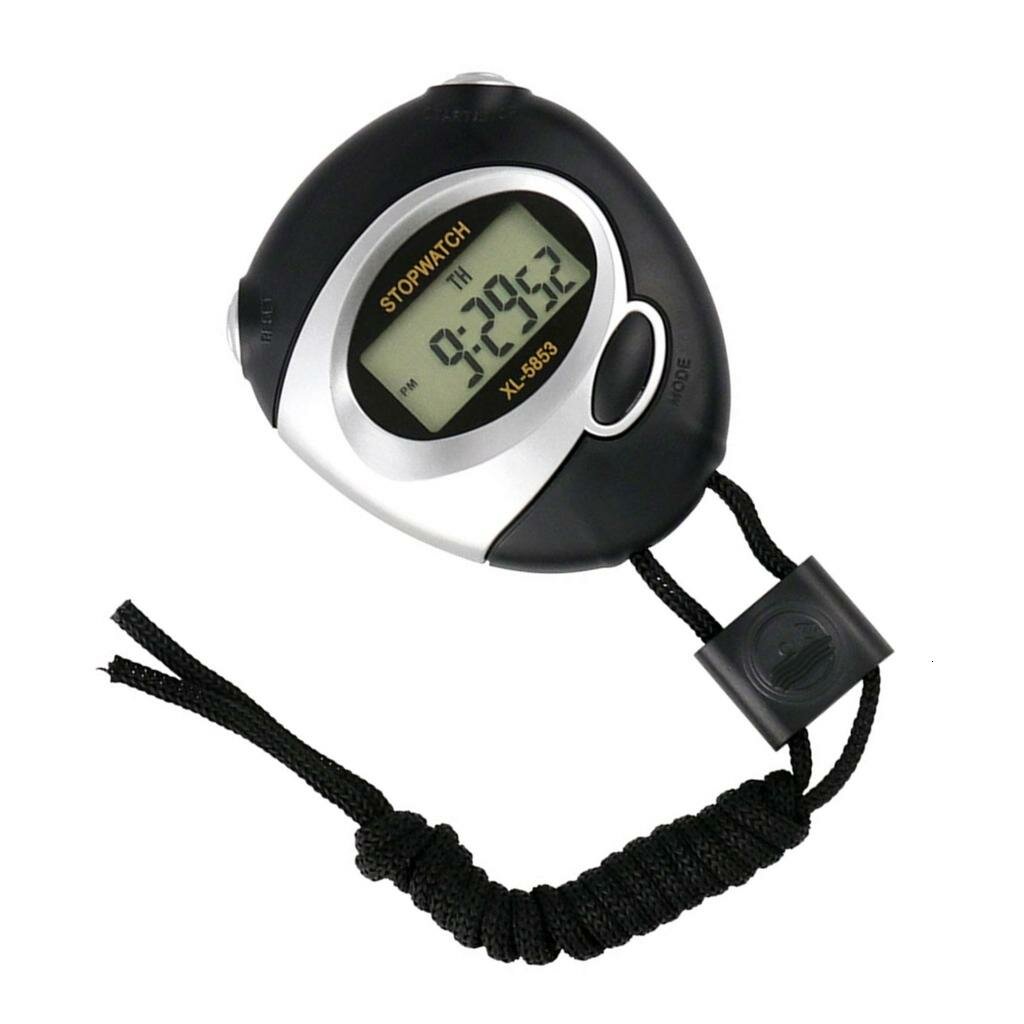 Спортивный секундомер с электронным хронографом-черный