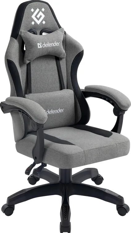 Игровое кресло Lumen Серый/черн, класс 4, ткань DEFENDER