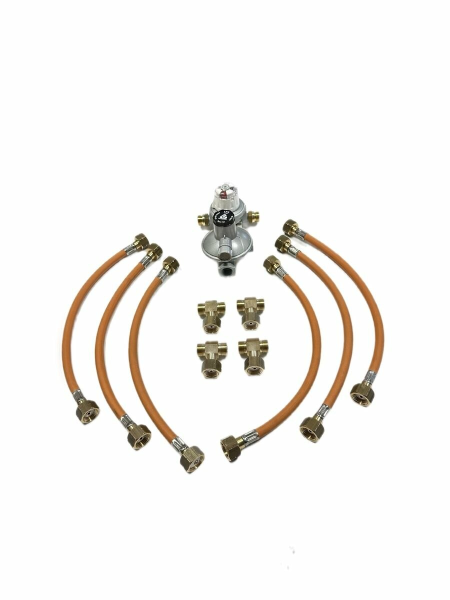 Рампа пропановая на 6 баллона 10кг 22-55мбар