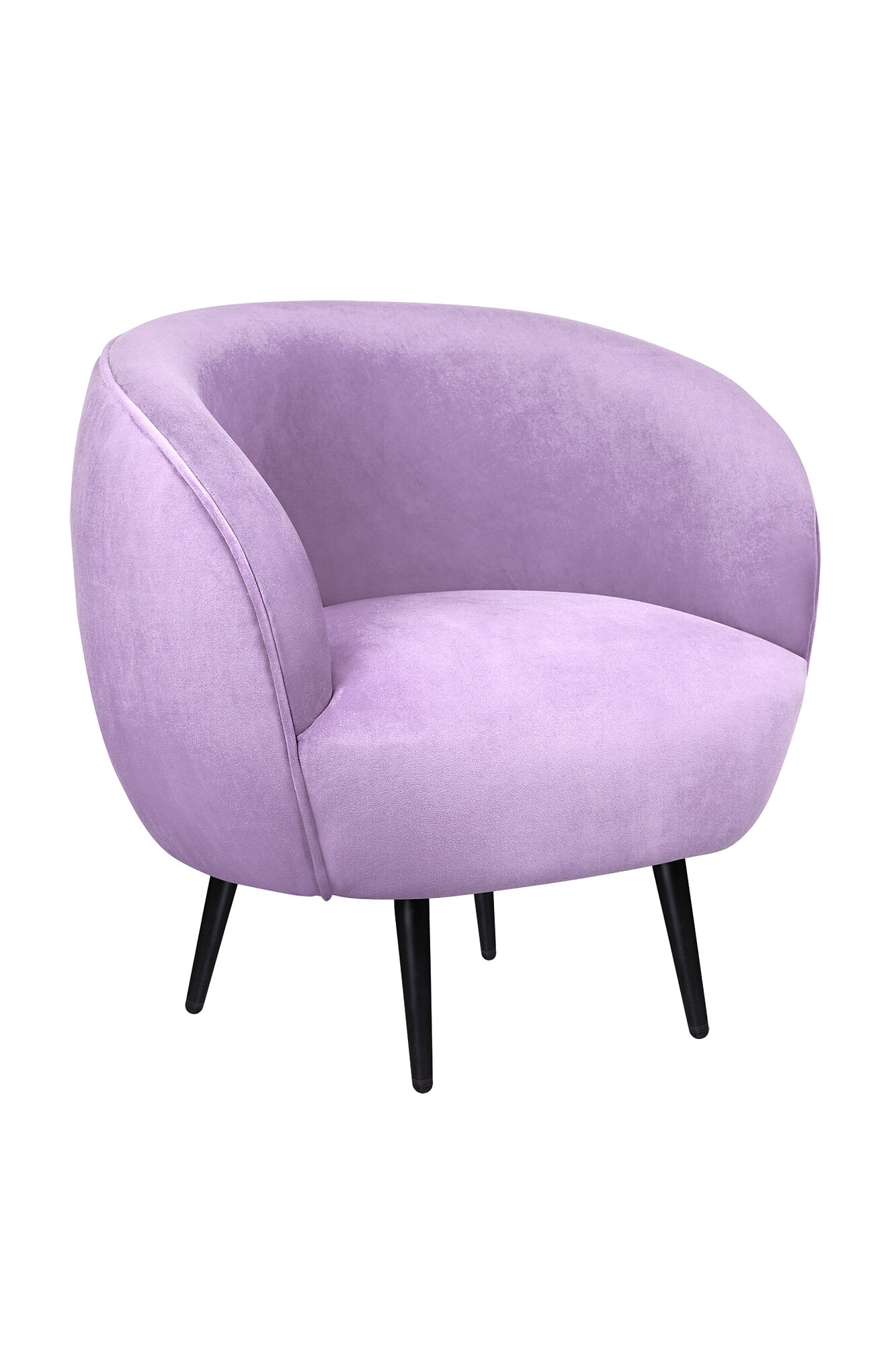 Кресло Mak-interior Benee purple на металлических ножках черного цвета