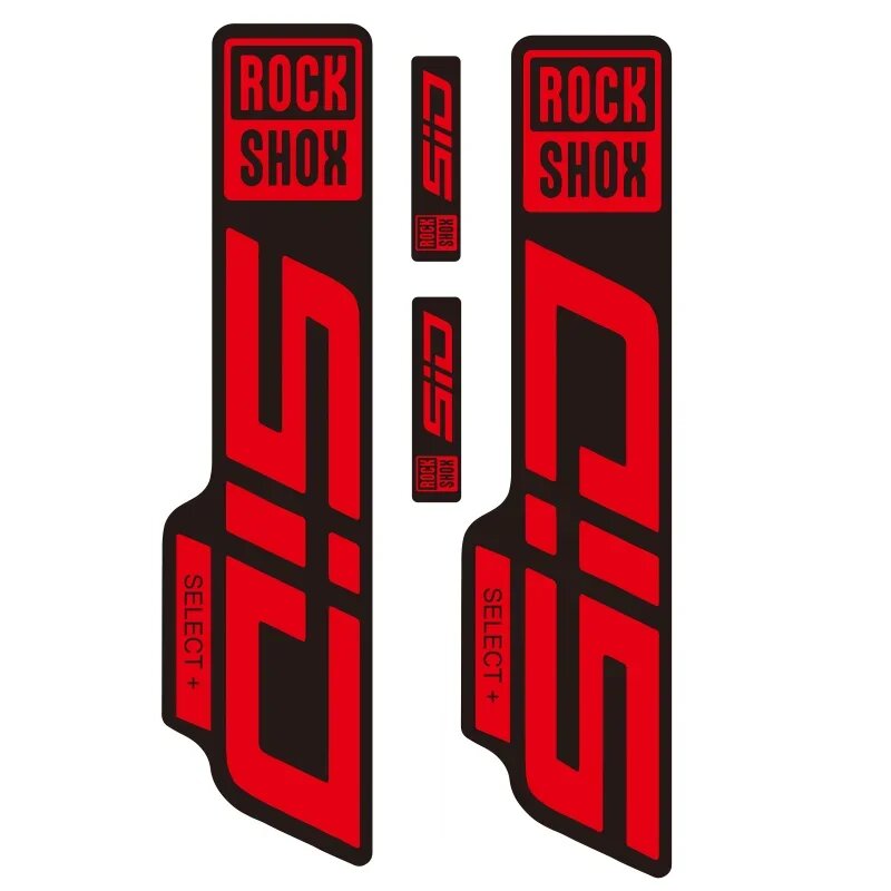 Наклейки ROCKSHOX SID SELECT+ Красный/Черный