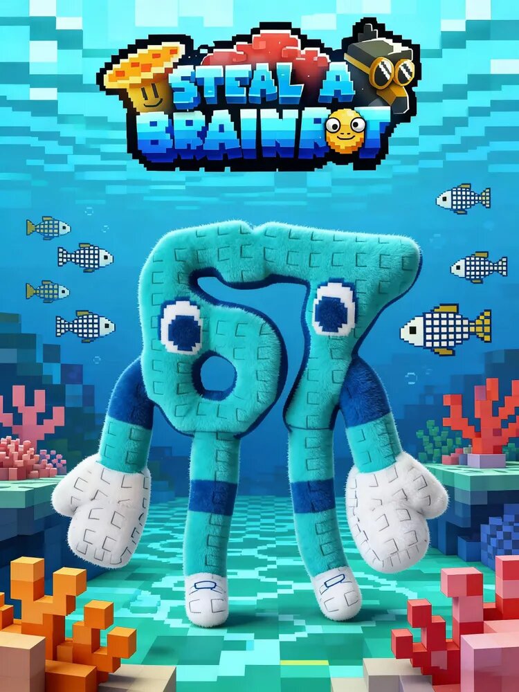 Мягкая игрушка Roblox (Роблокс) Los 67 Steal a Brainrot для детей, плюшевая