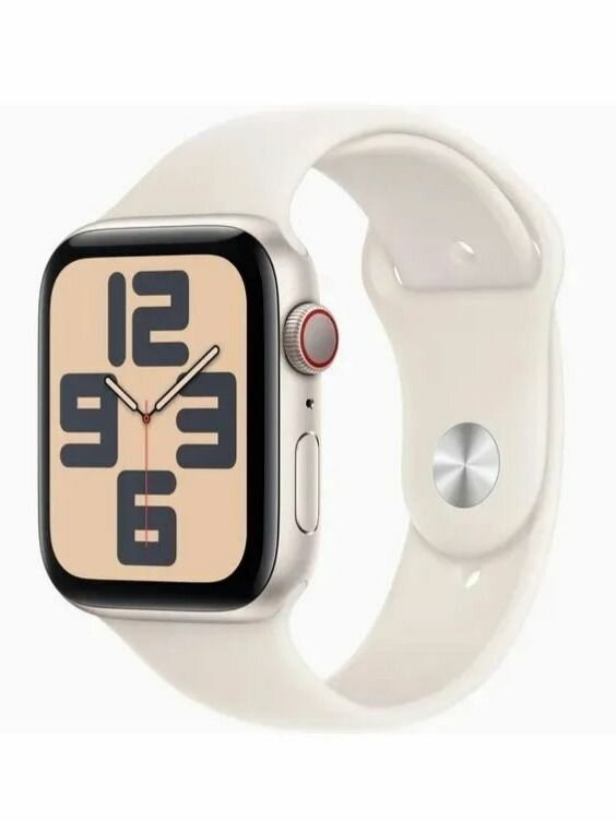Умные часы Apple Watch SE 2024 GPS 40mm Starlight Aluminium Case with Starlight Sport Band - S/M