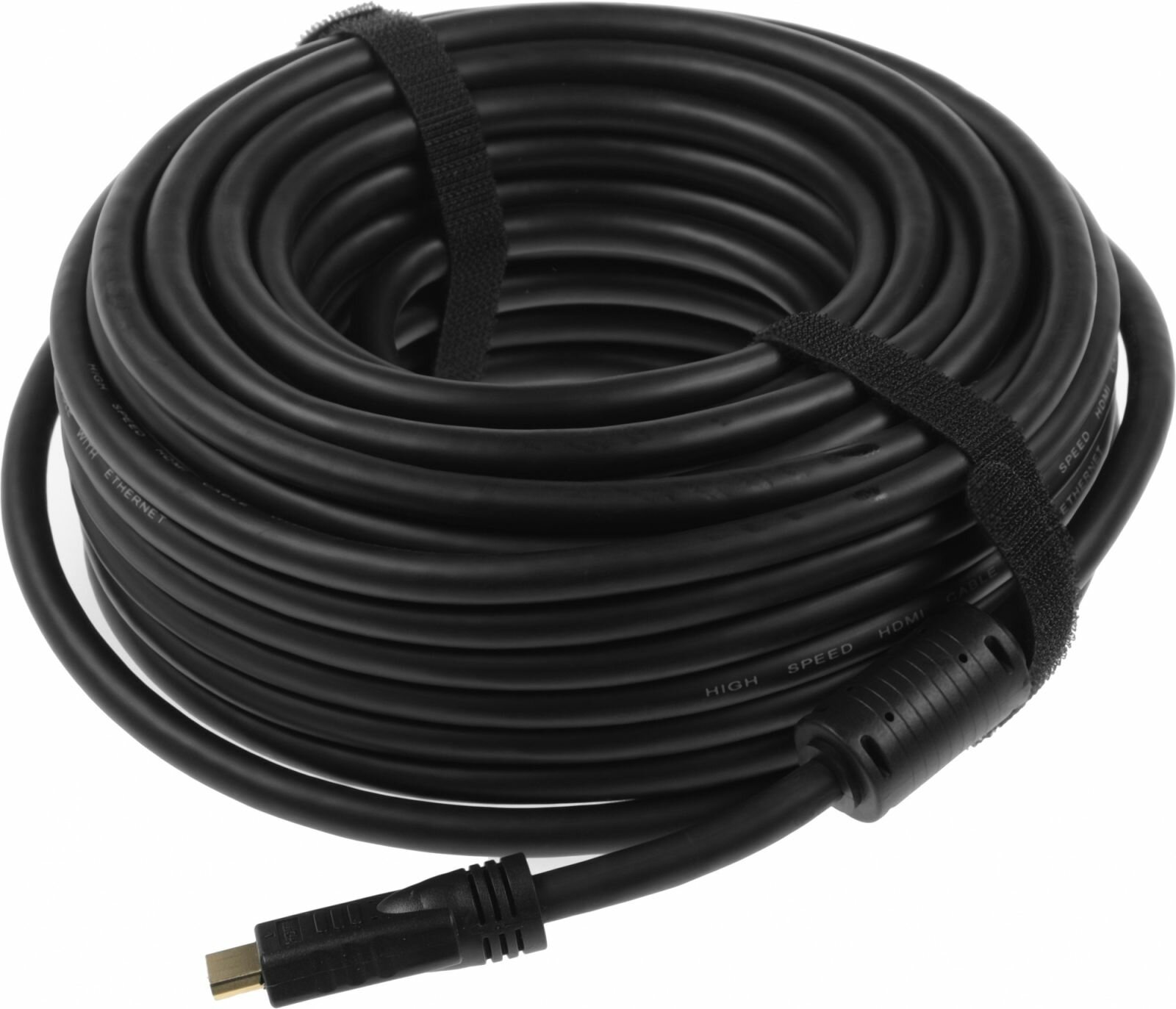 Кабель аудио-видео Ningbo HDMI m - HDMI m, 20 м позолоченные контакты, черный