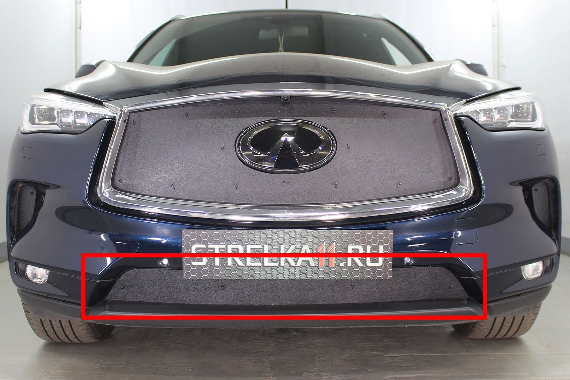 Зимняя защита на стяжках Стрелка11 для Infinity QX50 (II) 2017- низ