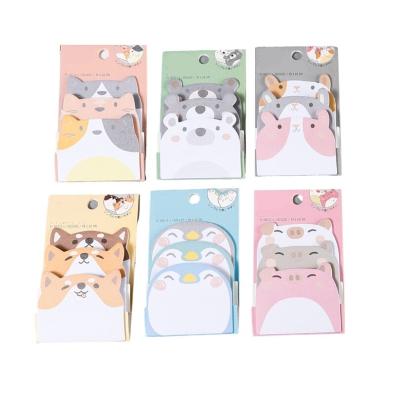 270 Листов Бумаги Для Заметок О Животных, Прикрепляющий Блокнот Для Заметок, Карманные Блокноты, Карманный Блокнот для Записей, Ведения Дневника, Заметок 18x60 мм