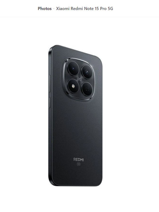 Смартфон Redmi Note 15 Pro 5G | 200MP | 6580mAh | MediaTek Dimensity 7400-Ultra | 6.83"