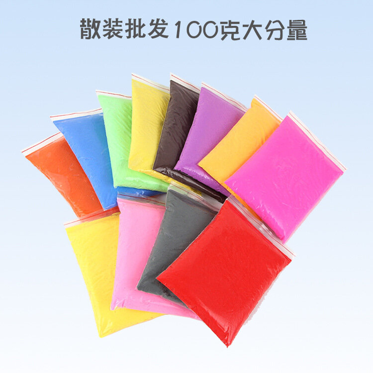 Супер легкий пластилин 100г цвета Флуоресцентно-зеленый для детского творчества, развивающая игрушка, 24 цвета