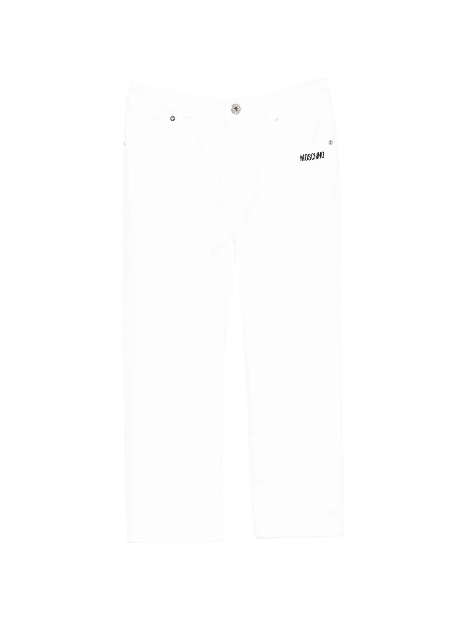 Джинсы Logo-embroidered straight-leg jeans