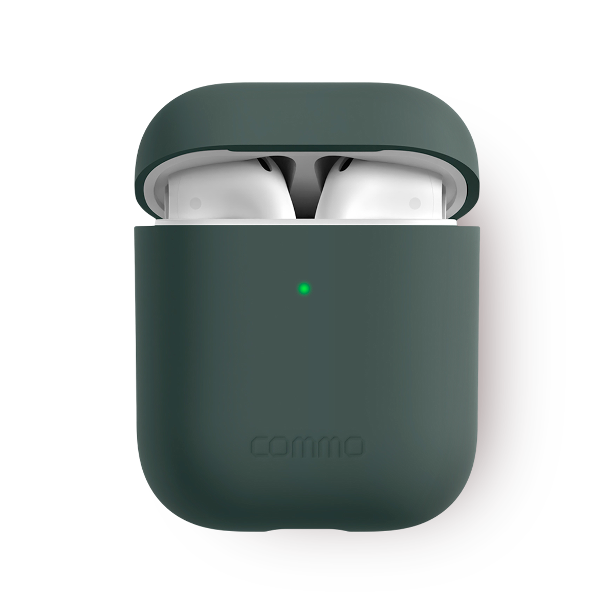 Эксклюзивный силиконовый чехол Commo Shield для Airpods 1 и 2 в темносером цвете