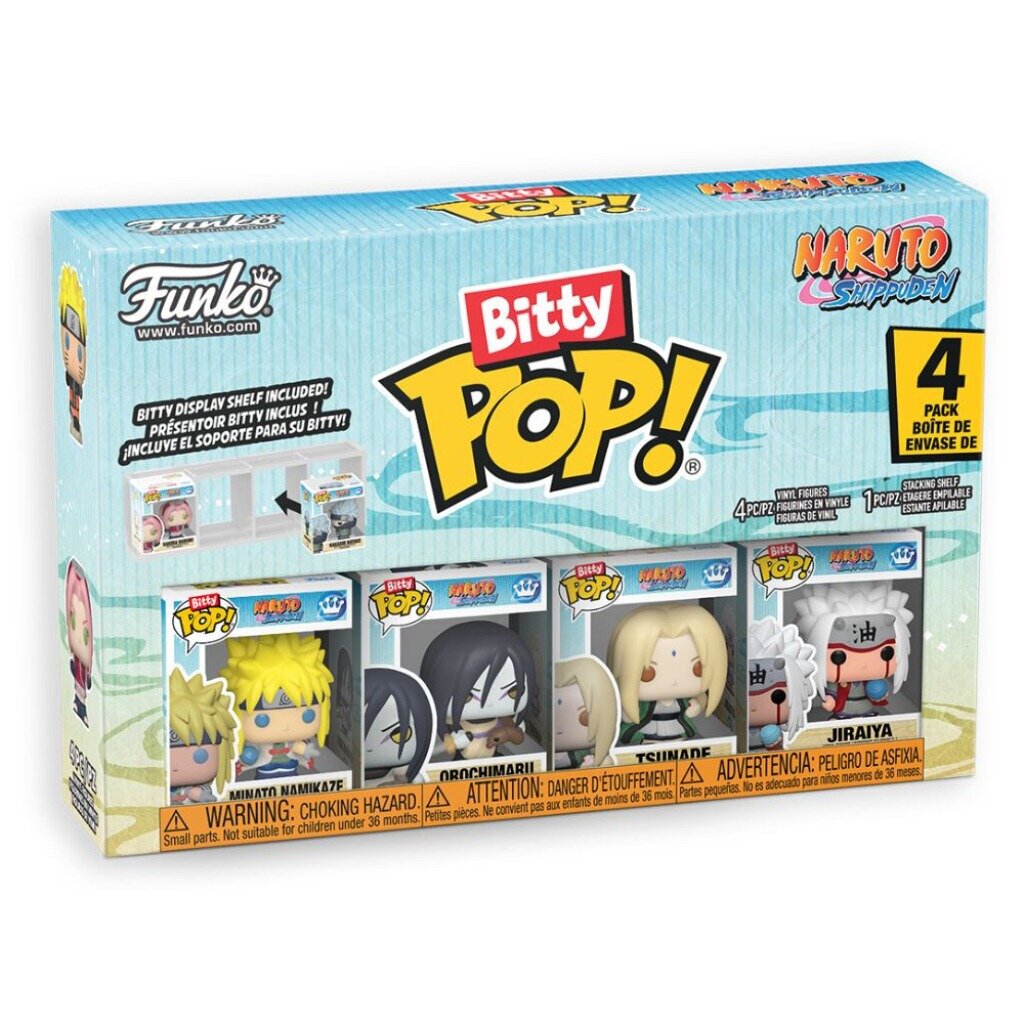 Набор фигурок Funko POP! Bitty Naruto: Shippuden 89864 Цунаде, Минато Намикадзе, Орочимару и Джирайя, 4 шт