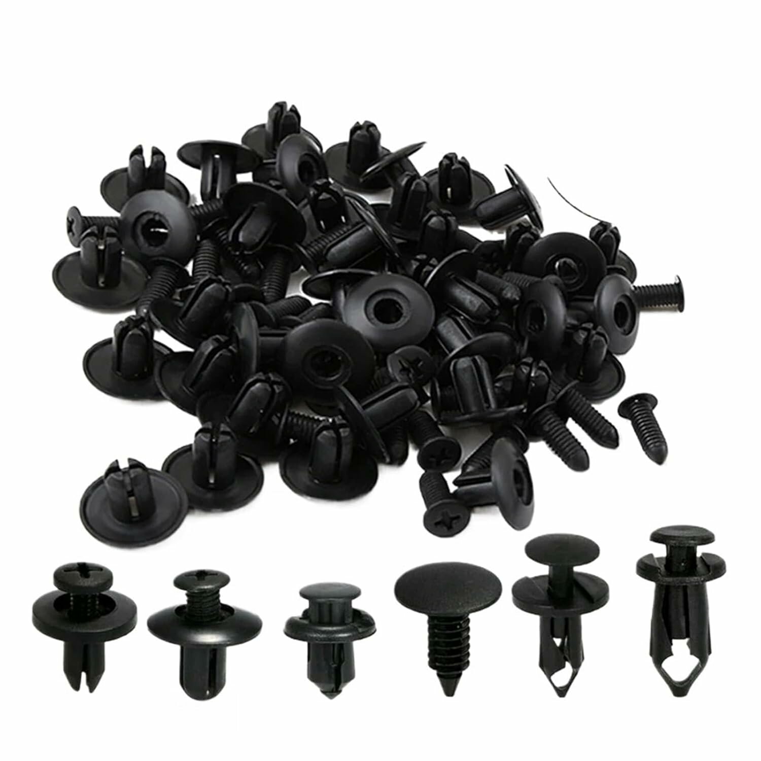 Автомобильные крепежные зажимы, автозажимы для крепления бампера, 190 шт, 6 размеров, комплект фиксаторов, зажим для ав