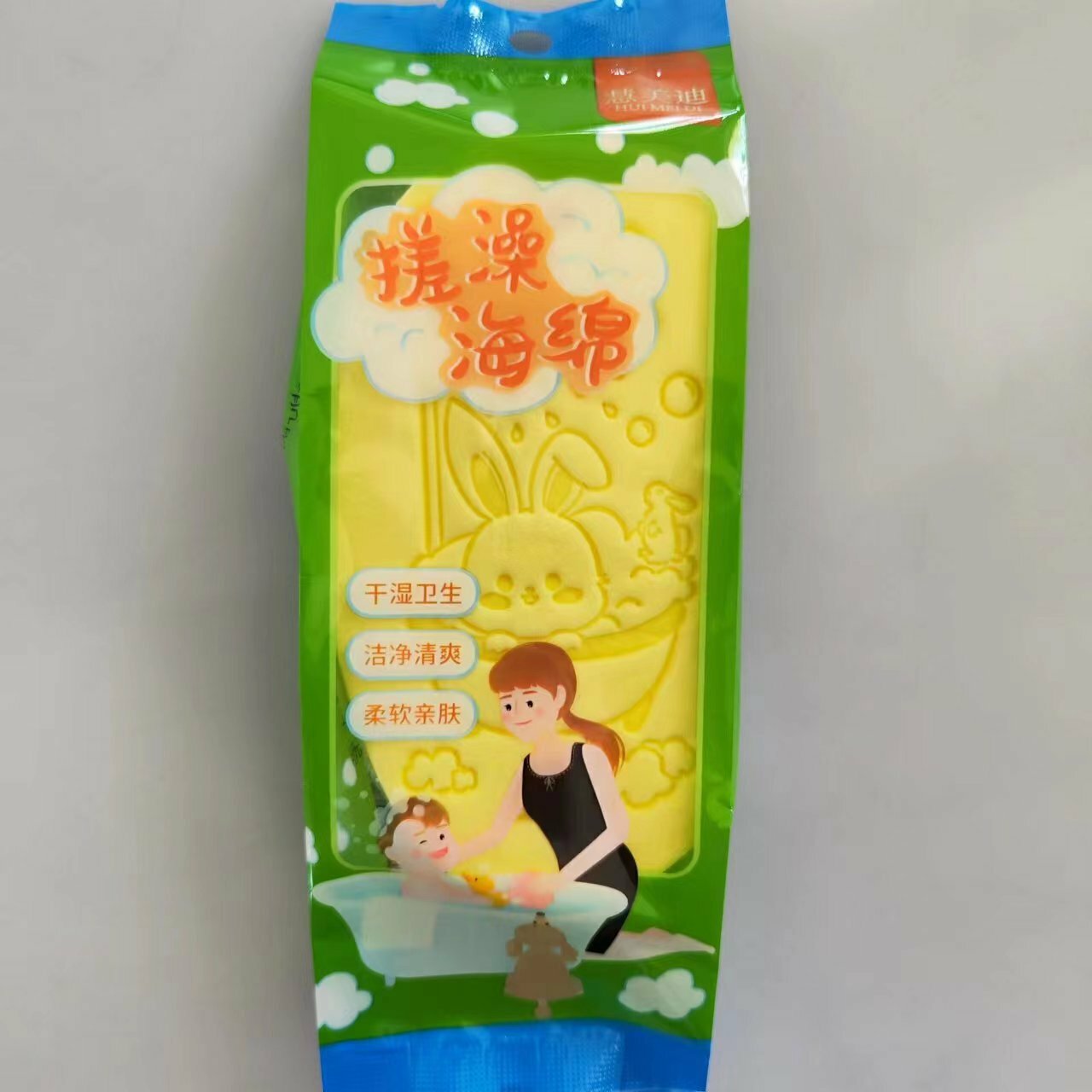 PVA губка-скраб для купания младенцев и малышей с рисунком зайца, желтый цвет, мягкая без царапин, необходимость для