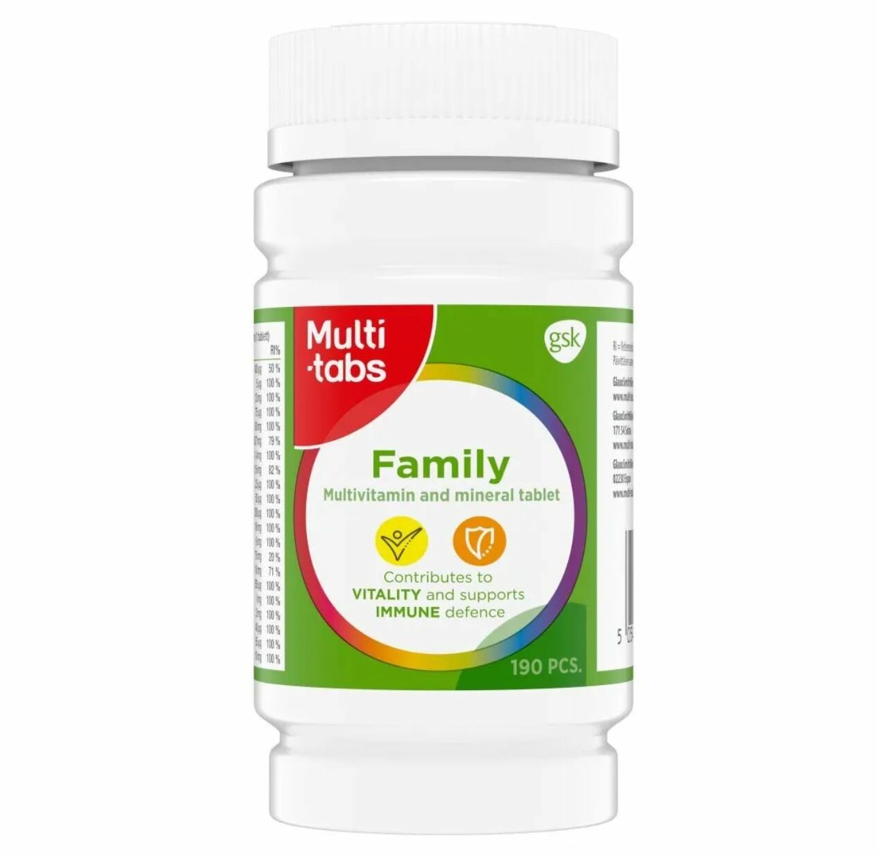 Multitabs family Витаминно-минеральный комплекс multi tabs, 190 таб. (Финляндия)