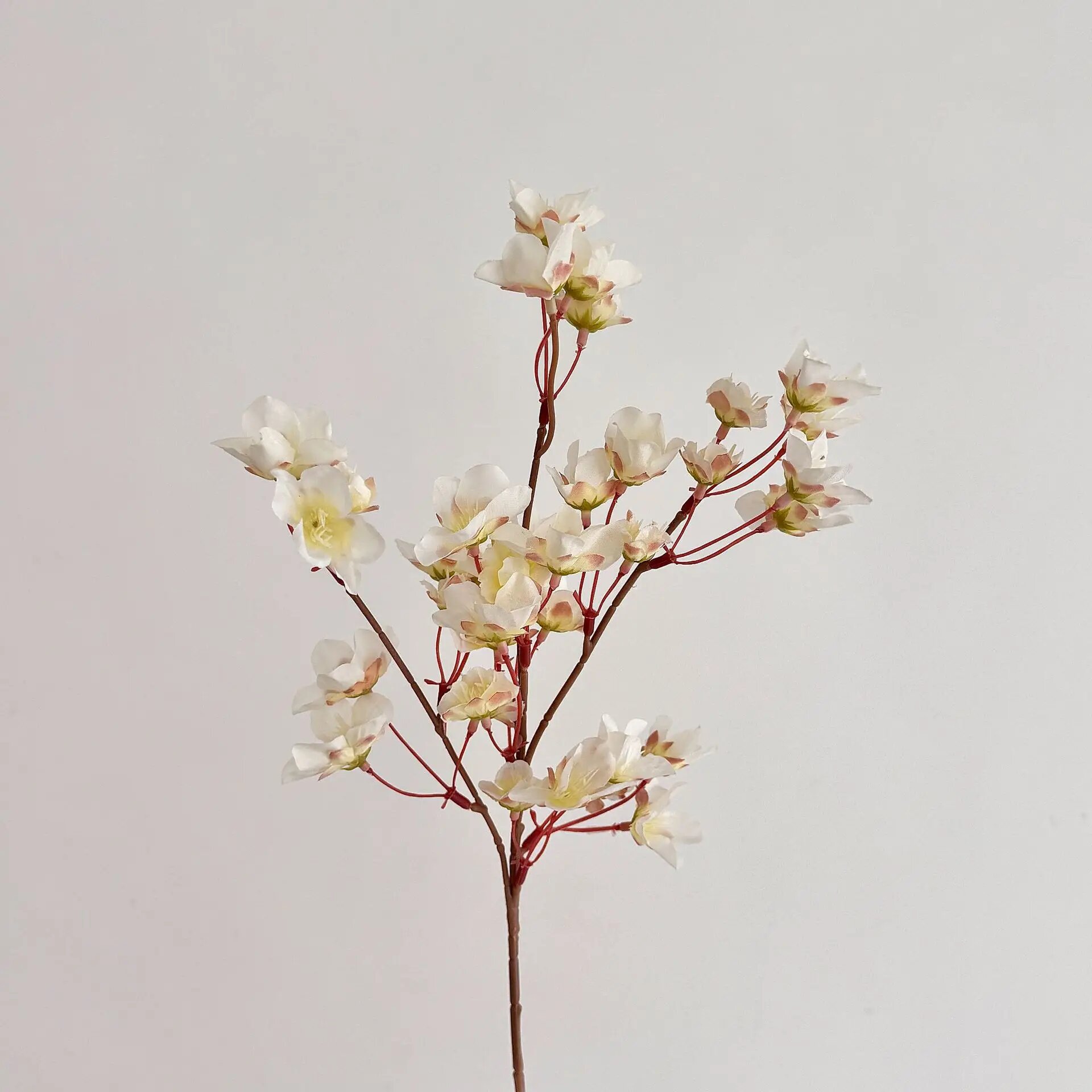 Искусственные шелковые цветы вишни White