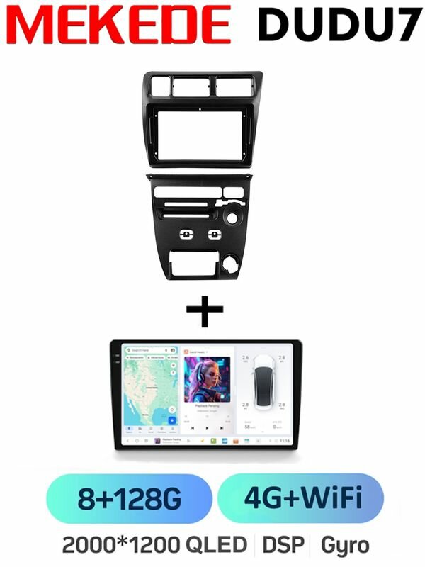 Магнитола 9" Mekede DUDU7 8/128 Gb для Toyota Sprinter 7 E100 Right hand drive 1991-2002 carpay Android