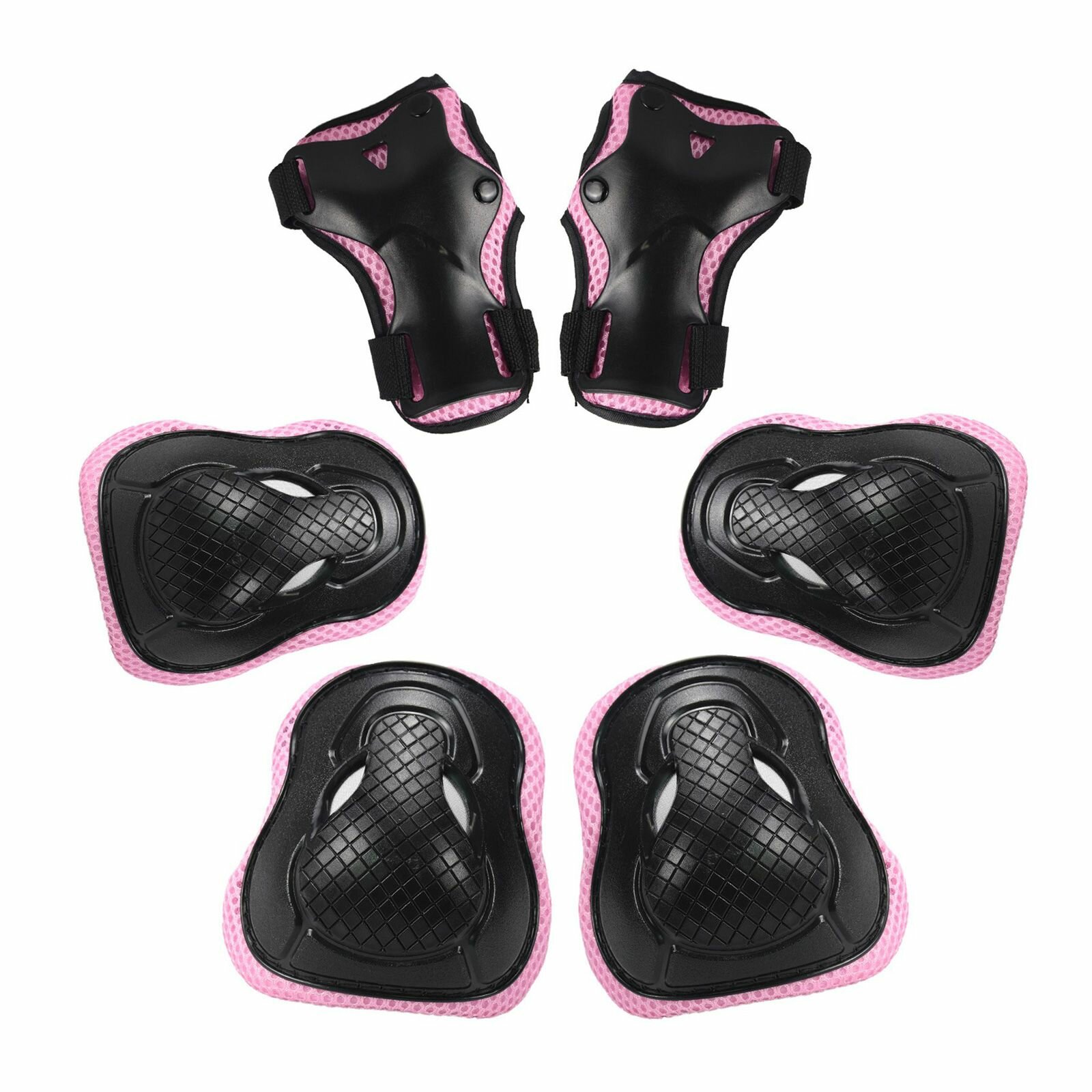 6 предметов: защитный набор для детей 3-8 лет - наколенники налокотники и перчатки роликов