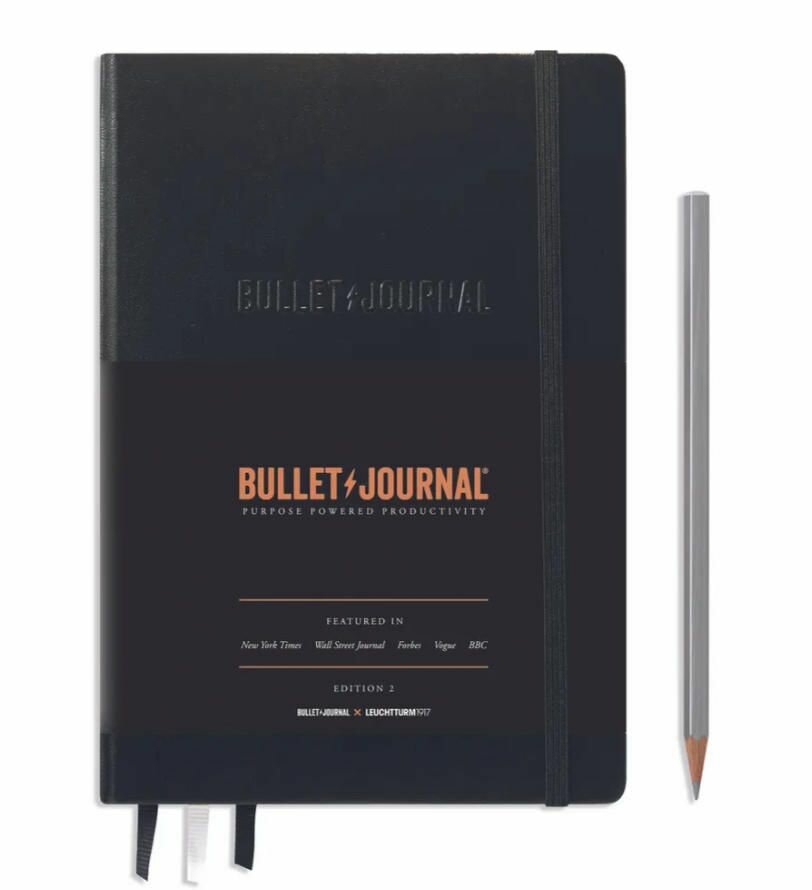 Блокнот Leuchtturm1917 Bullet Journal Edition 2, A5 (14.5x21см.), 206 стр. (103 л.), в точку, твердая обложка