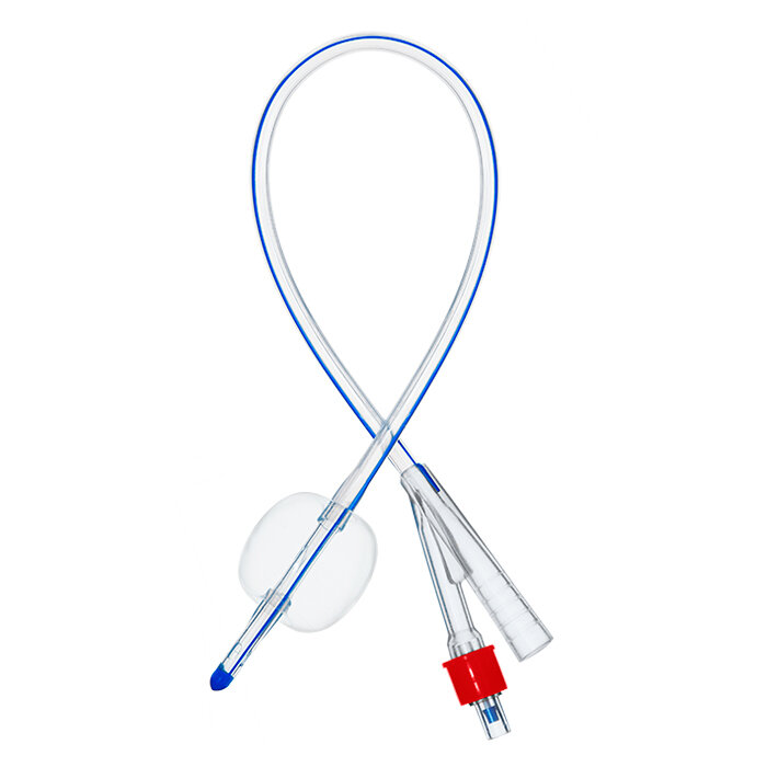 Катетер Фолея CH18, силиконовый, двухходовой, 40 см, объём баллона 30 мл