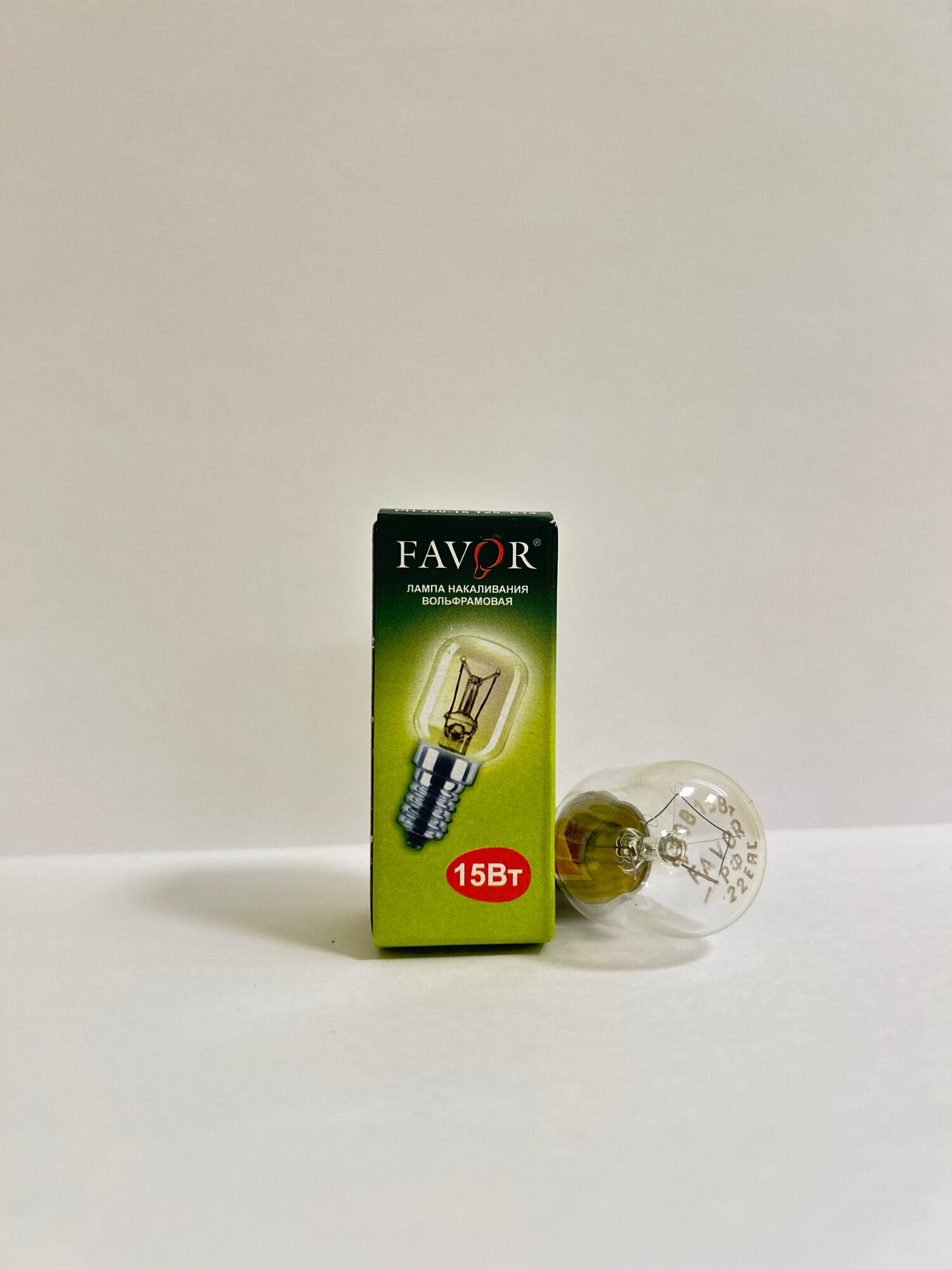 Лампа накаливания Favor 15W, цоколь Е14, форма грибок, мощность 15Вт, упаковка 10шт, Т25