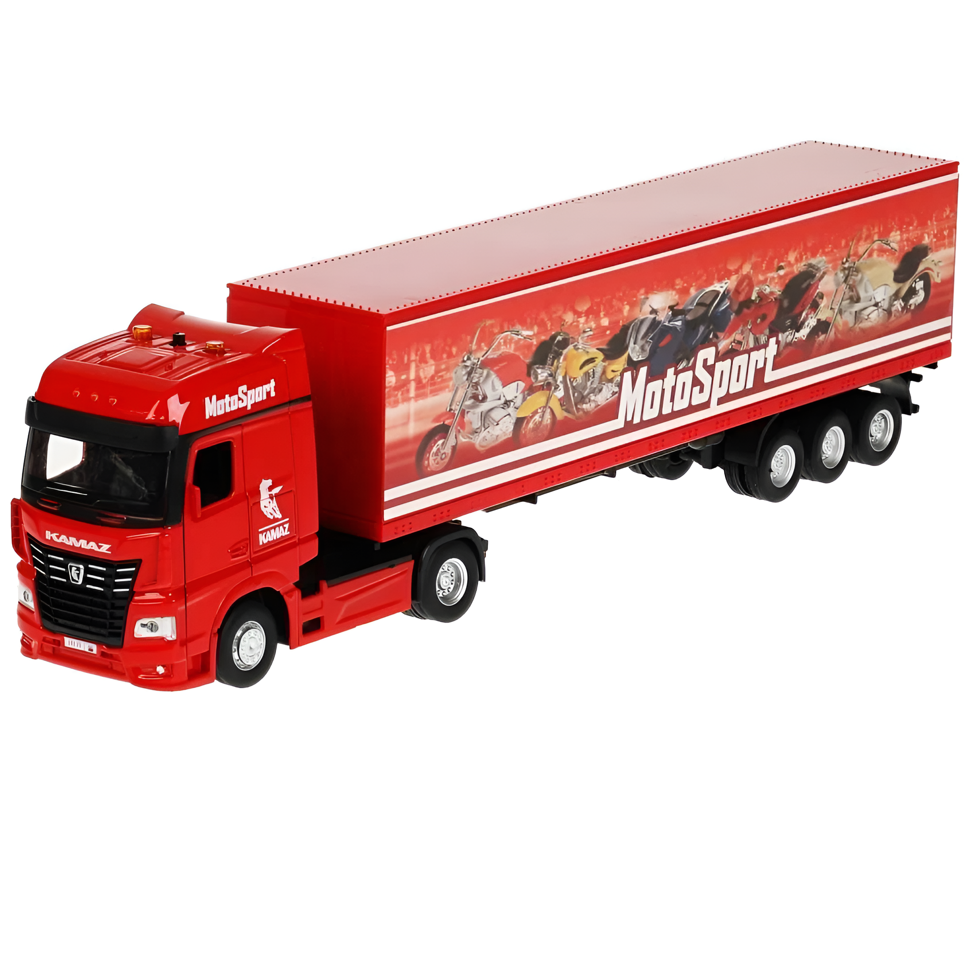 Модель пластиковая свет-звук Технопарк, KAMAZ Магистральный тягач фура, 37 см