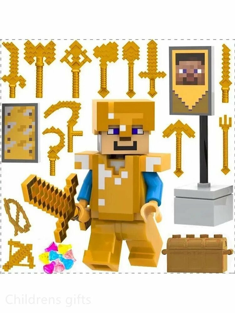 Строительные блоки Minecraft, развивающие игрушки, модельные украшения