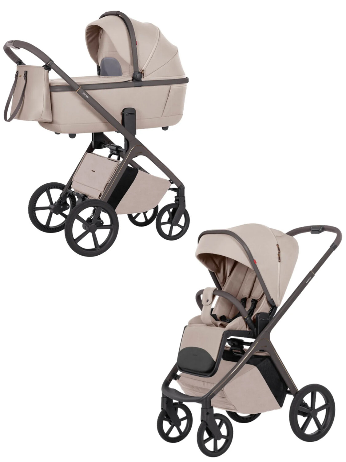 Коляска 2 в 1 CARRELLO Vector CRL-6552 Angora Beige