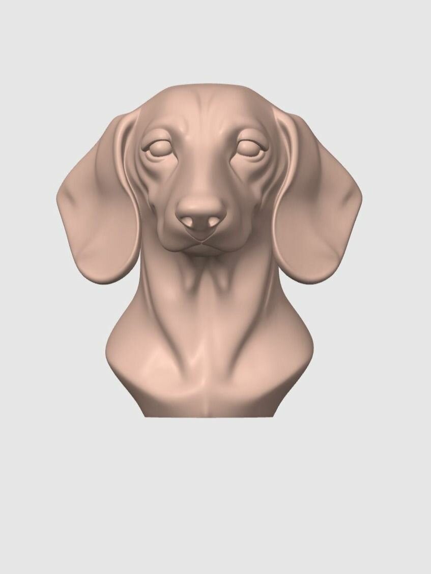 Эксклюзив! Статуэтка собаки - Такса (10 см, бежевый матовый) - Верный друг, подарок, талисман