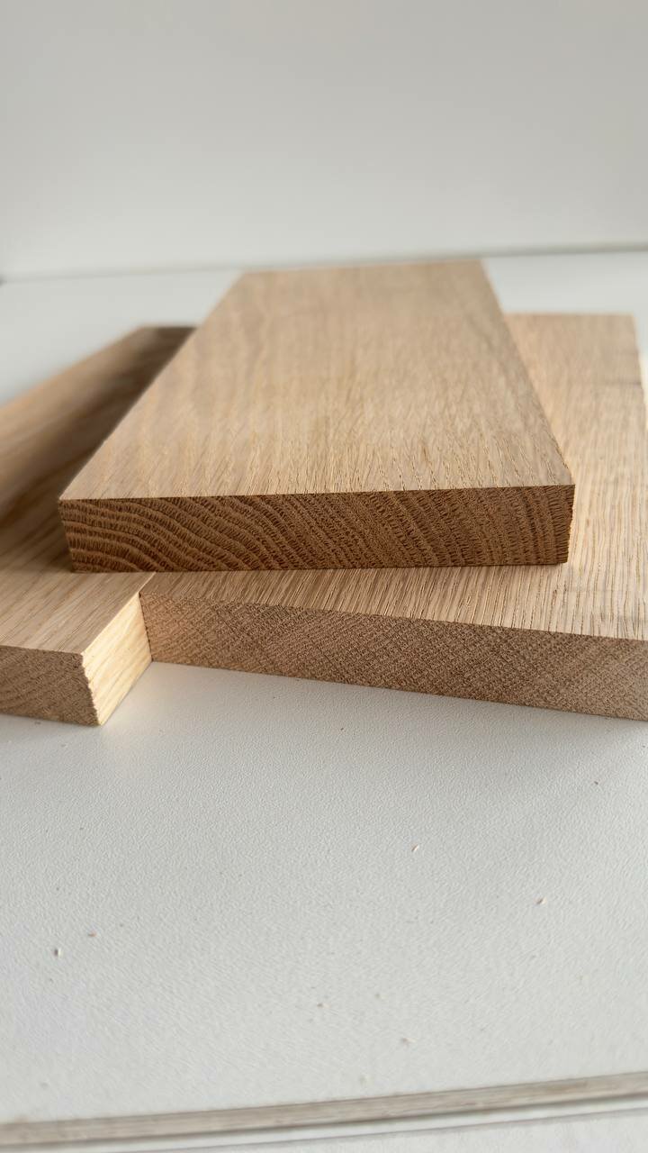 Брусок строганный дуб 120х24х200мм(2шт) сорт Натур заготовка для творчества, хобби и поделок