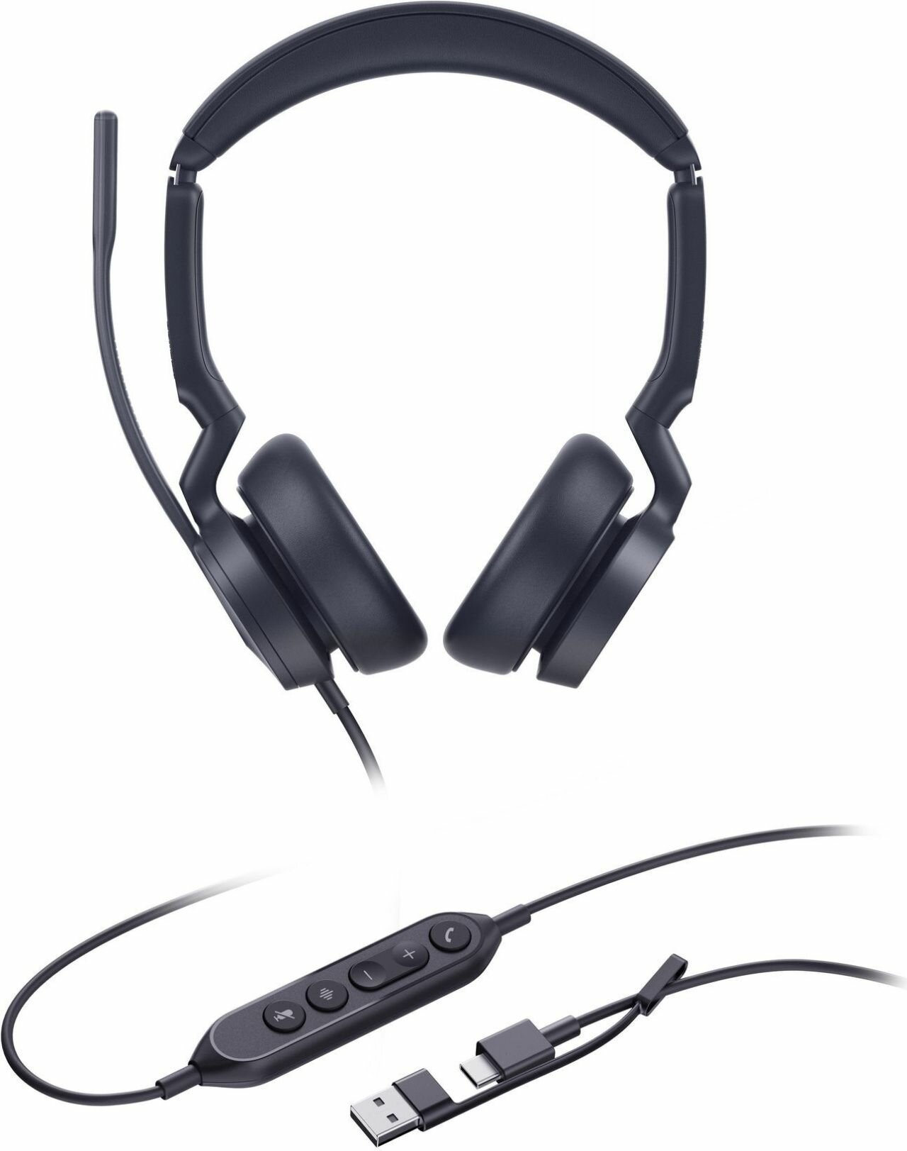 UH46 Dual UC USB-C/A, Проводная, HD звук, LED-индикатор, USB-C/A