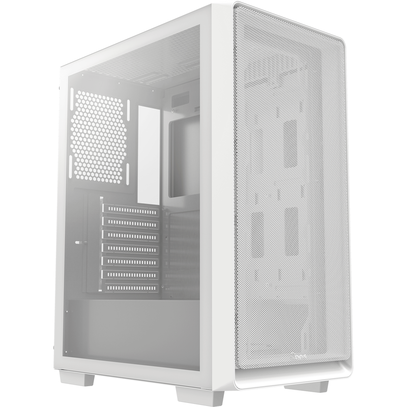 Корпус ПК без блока Case Ocypus Gamma C60 WH, Midi-Tower, TG, no fans, 1xUSB-A 3.0 + 2xUSB 2.0, ATX, mATX, mITX White