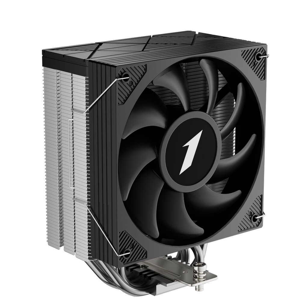 Кулер для процессора 1STPLAYER CRYO CY12 Black 4HPx6mm, single tower, 1x120mm fan, 750-1900 RPM, 57.6 CFM, 38.2 dBA