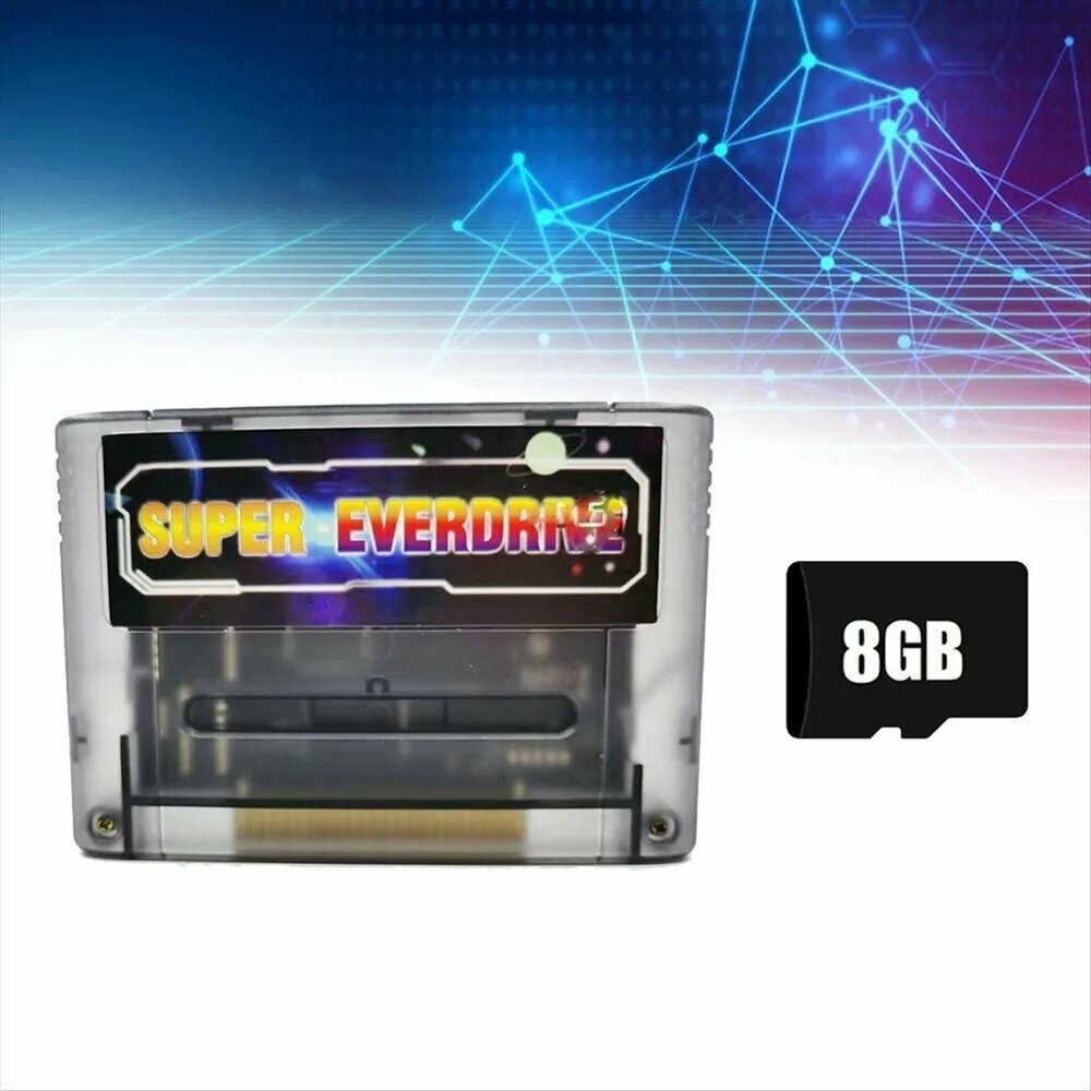 Игровой картридж 3000+ для SFC SNES SUPER EVERDRIVE, игровая карта B (прозрачно-черный)