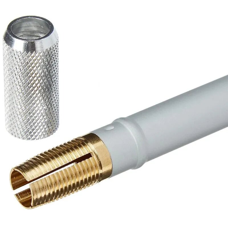 Держатель для карандашей Derwent Pencil Extenders, 2 шт, серебристый и черный, для художников — фото 1