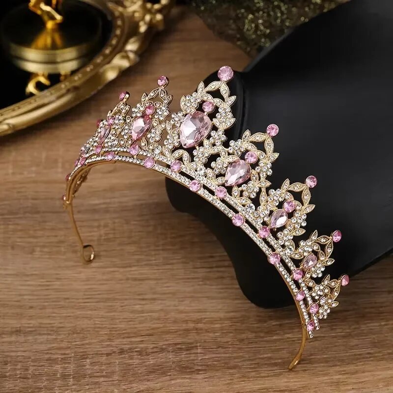 Хрустальная корона с розовыми камнями, 02