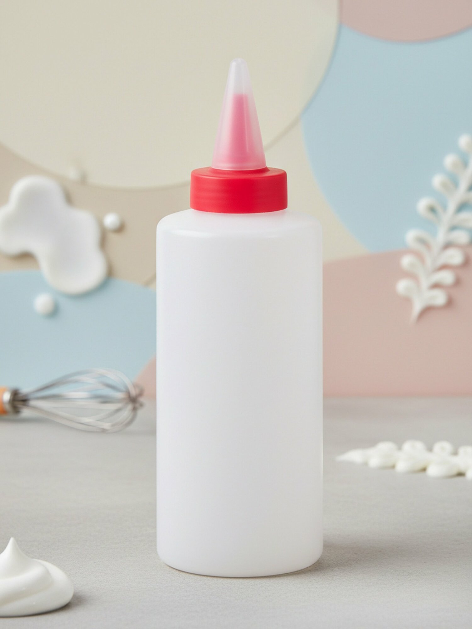 Декоратор-бутыль Мультидом для крема и соусов, кондитерский дозатор из полипропилена, 550 мл, артикул AN80-238