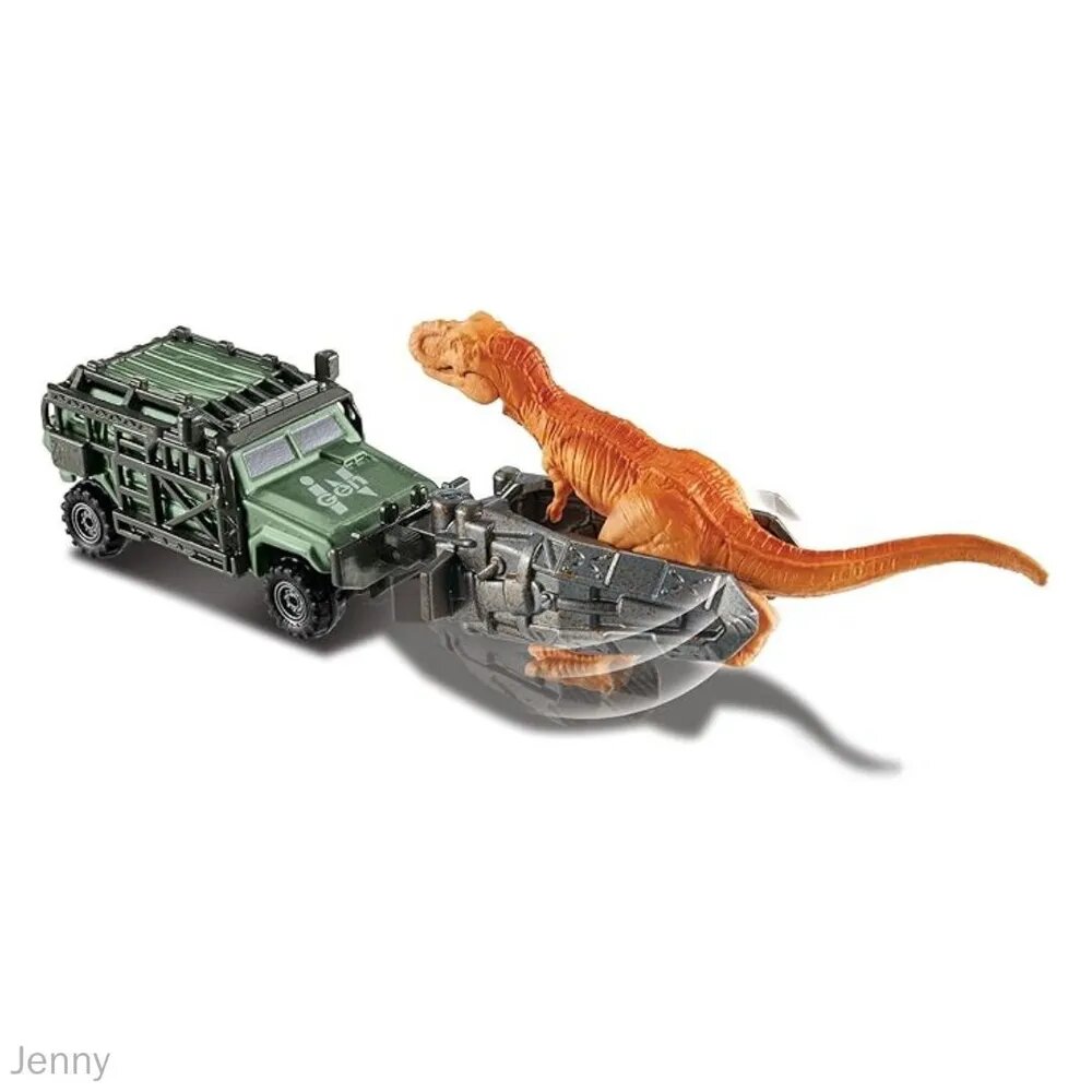 Фигурка Matchbox Jurassic World Dino Transporters Tyrannosaurus & Jeep для мальчиков 1 шт ABS пластик — фото 1