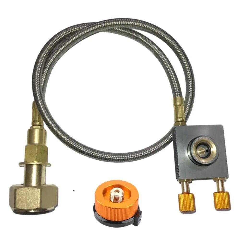 Вентиль для газовых баллонов с газовой подводкой для кемпинга, портативный адаптер для приготовления пищи на открытом воздухе