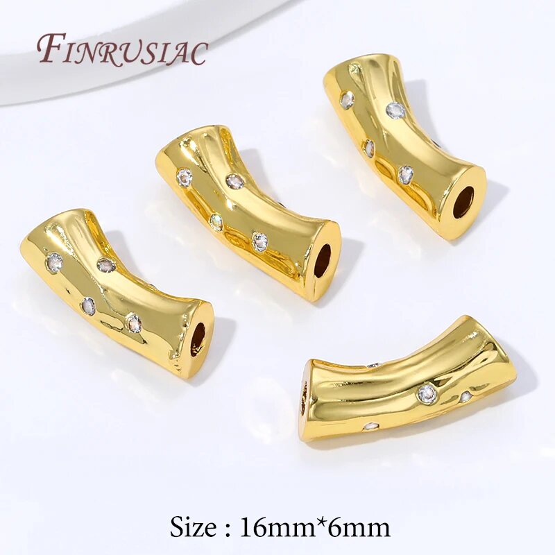 Металлические бусины-разделители, Бусины-разделители из латуни с позолотой 18K для изготовления украшений, металлические разделительные бусины для браслетов, круглые бусины для DIY-творчества.