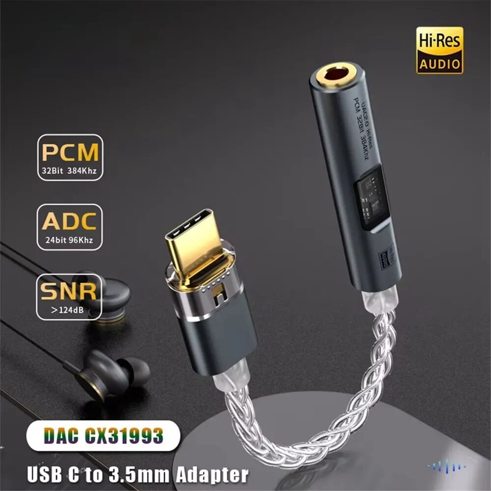 BA23 USB Type C - 3,5 Мм Jack Адаптер Усилитель Для Наушников Декодер A — фото 1