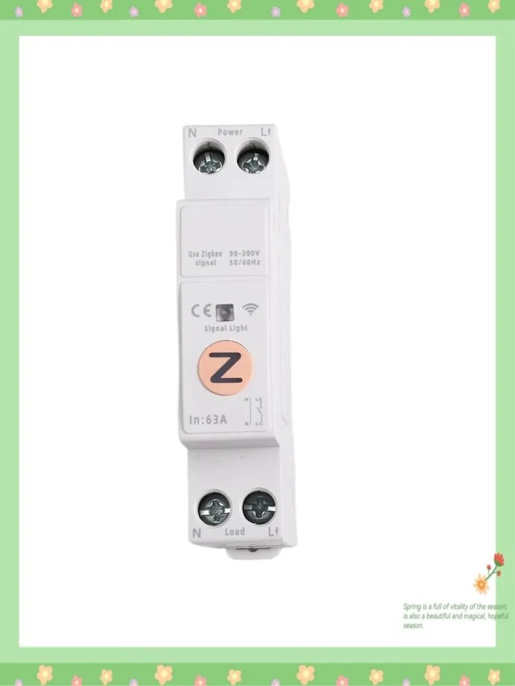 Реле Таймера Автоматического Выключателя TUYA ZigBee Smart Switch Счетчик Энергии 63A 1P+N MCB