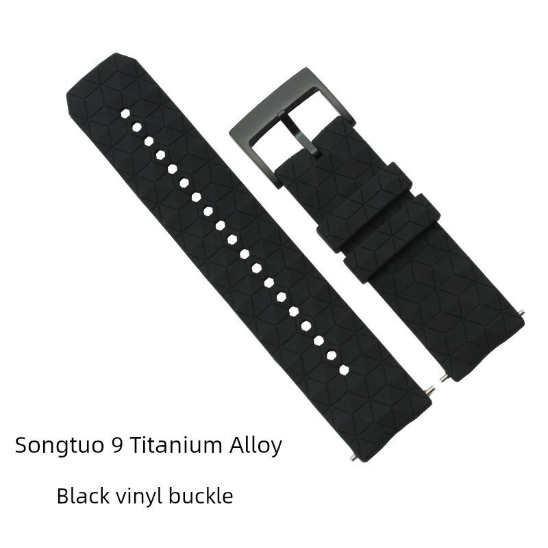 Смарт-часы Suunto 9 из титана с черным резиновым ремешком и черным браслетом для походов