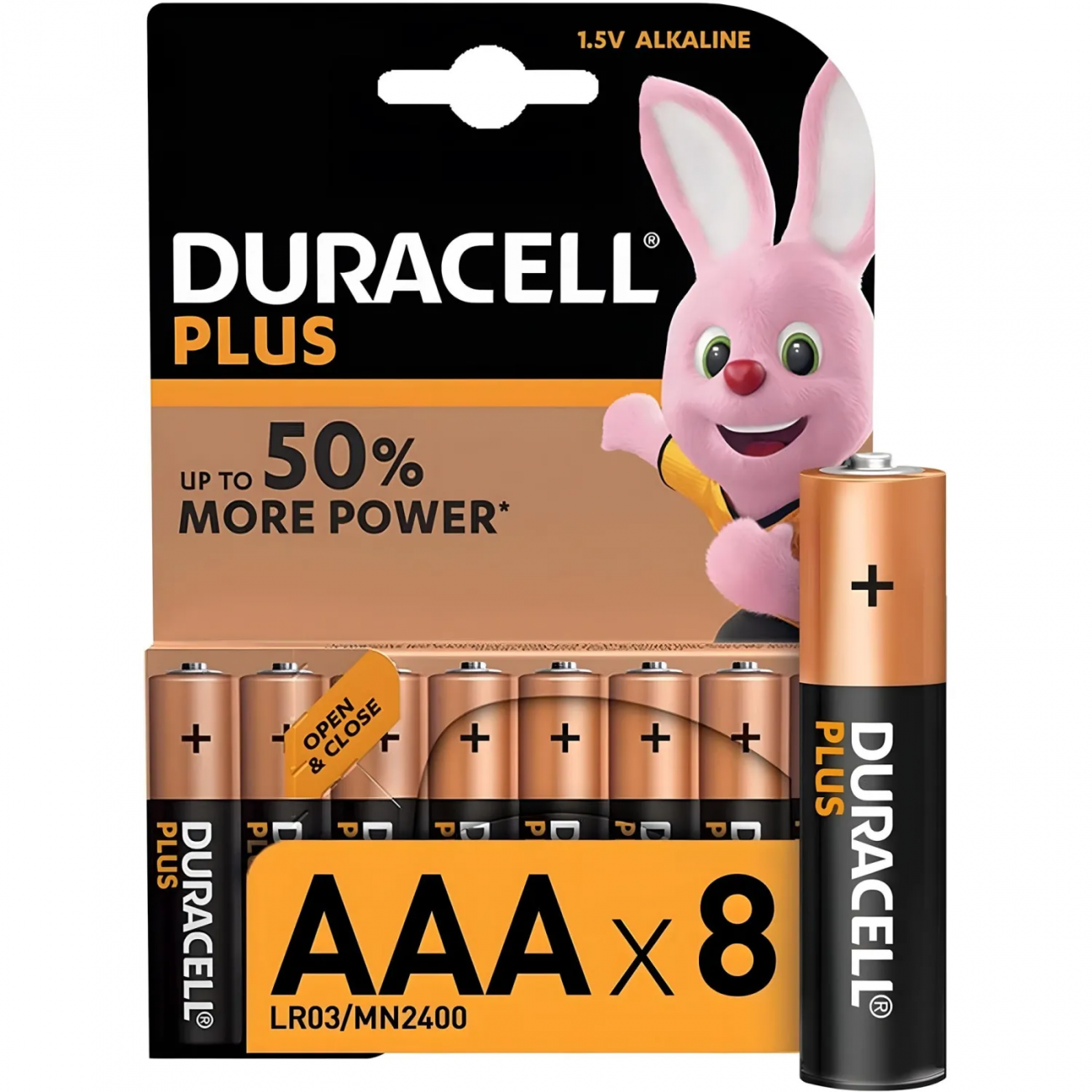 Батарейка DURACELL PLUS AAA BL8 (8шт/уп) 2338495 RPL00674