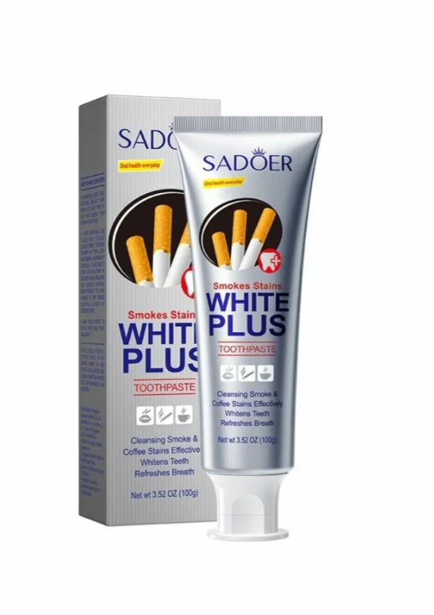 SADOER. Отбеливающая зубная паста для любителей сигарет и кофе, 100гр