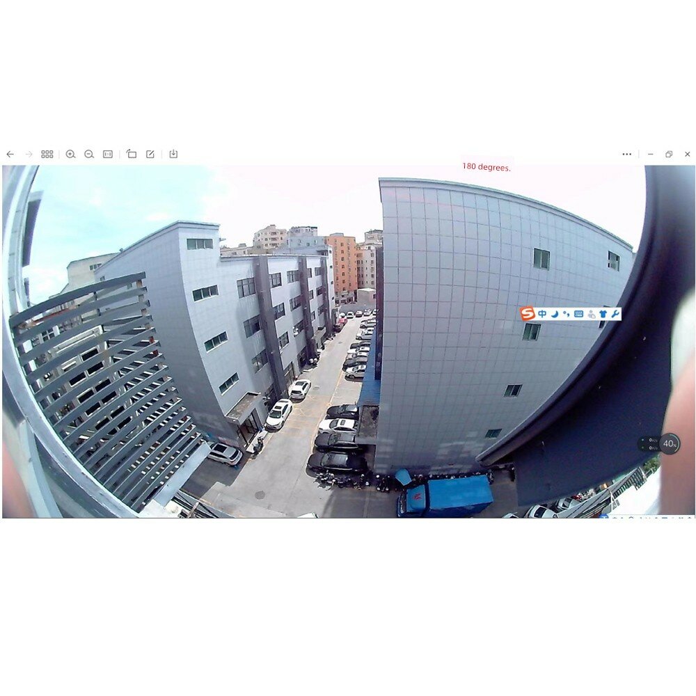 Камера безопасности 1080p с искажением, поле обзора 180°, водонепроницаемый купольный корпус