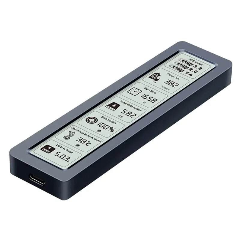 Корпус для SSD M.2 SATA с дисплеем